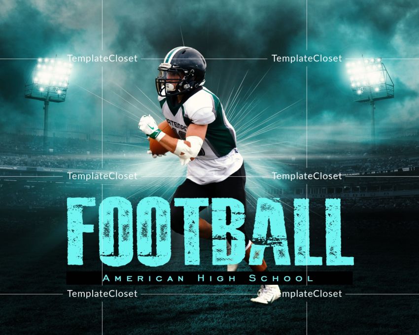 Football Sports Fully Customized Layered Photoshop Template