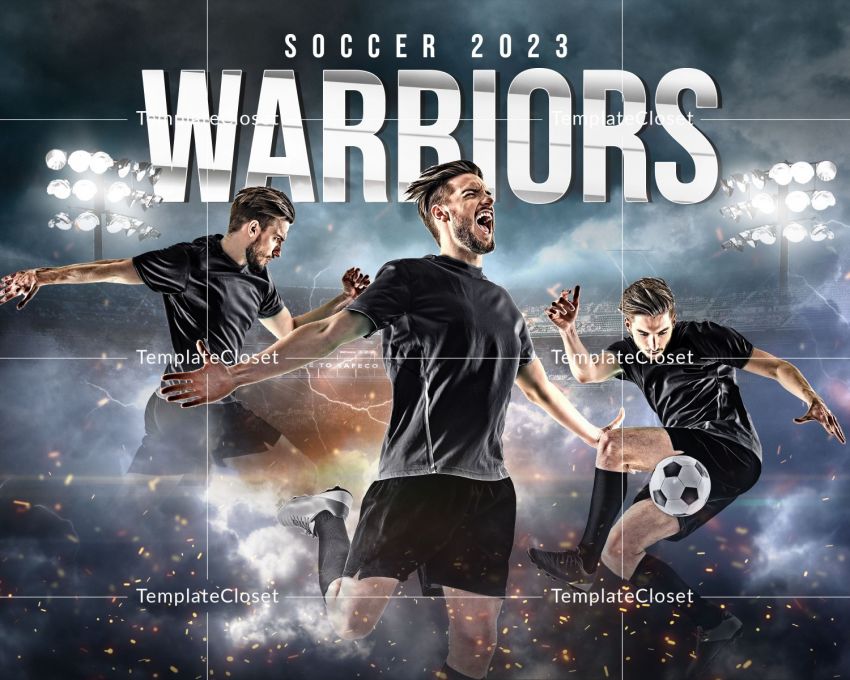 Soccer Enliven Effect Print Ready Photoshop Template