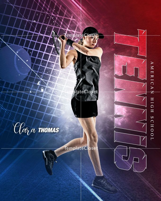 Tennis Sports Customized Photoshop Template
