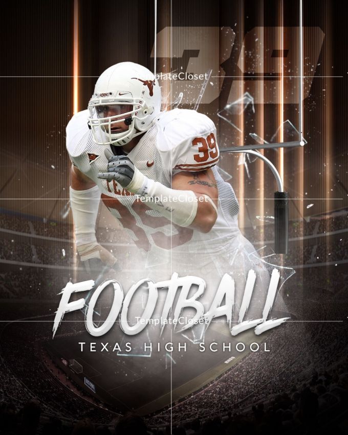 Football Sports Fully Customized Layered Photoshop Template