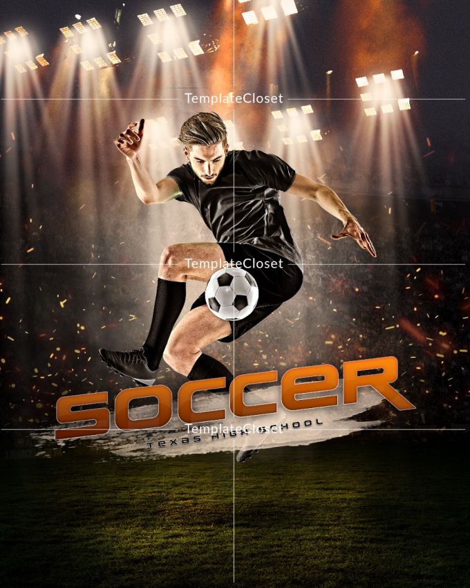Soccer Enliven Effect Print Ready Photoshop Template