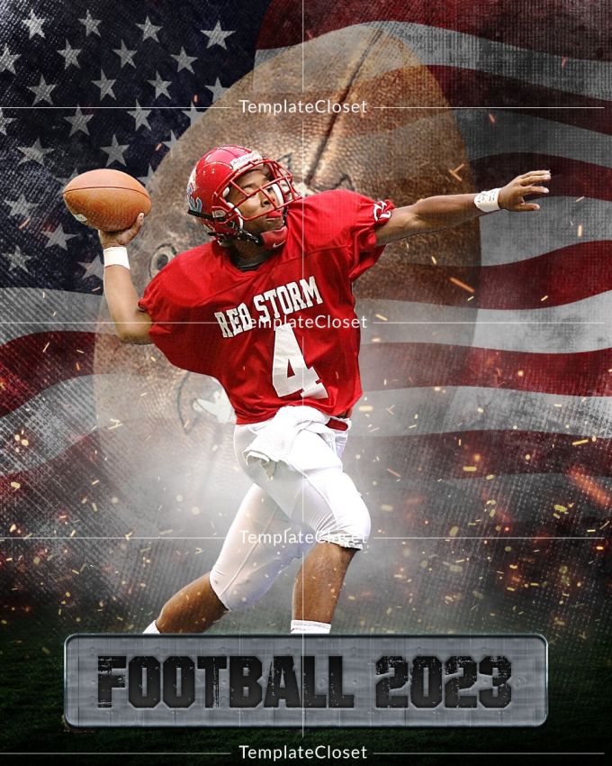 Football Sports Fully Customized Layered Photoshop Template