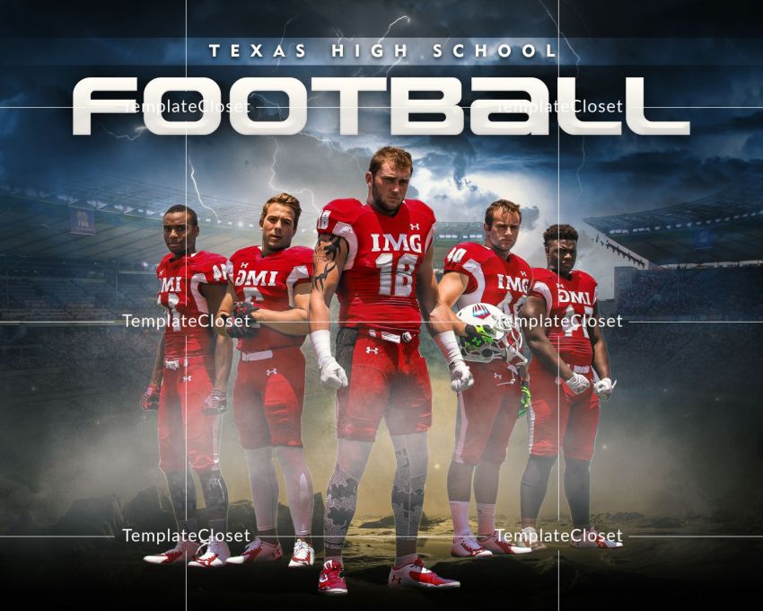 Football Sports Fully Customized Layered Photoshop Template