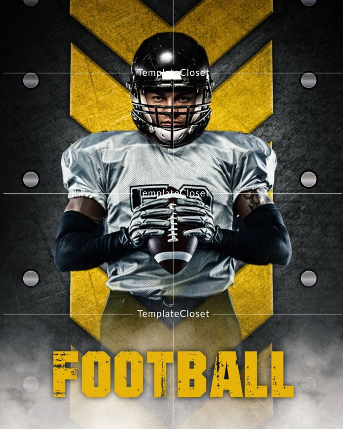 Football Sports Fully Customized Layered Photoshop Template