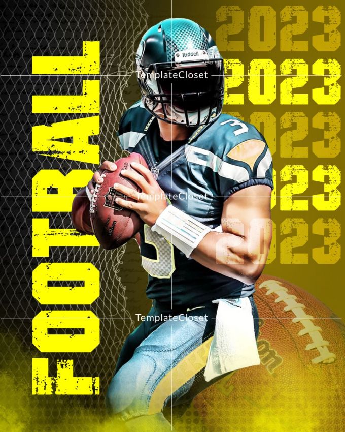 Football Sports Fully Customized Layered Photoshop Template