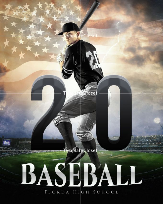 Baseball Lightening Power Sports Photography Poster
