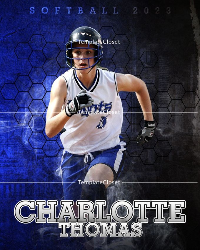 Softball - Customizable Sports Photoshop Template