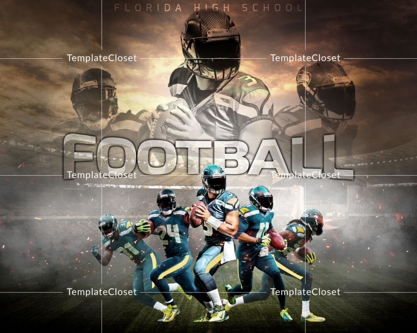 Football Sports Fully Customized Layered Photoshop Template