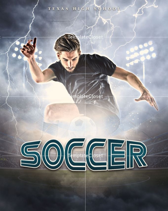 Soccer Memory Mate Customized Layered Photoshop Template