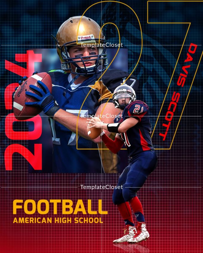 Football Photoshop Photography Template