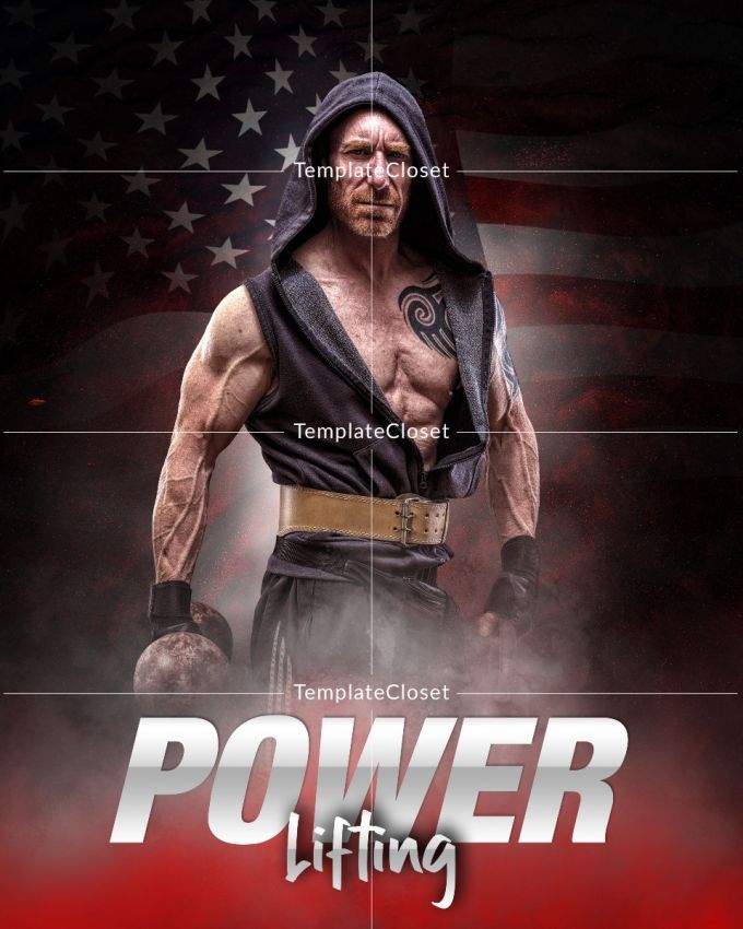 Power Lifting Sports Photoshop Template