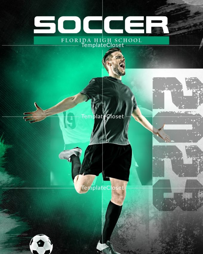 Soccer Memory Mate Customized Layered Photoshop Template