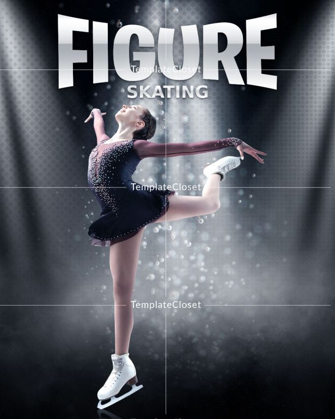 Figure Skating Print Ready Photography Poster