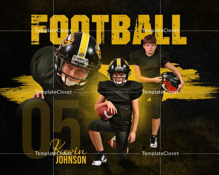 Football Sports Fully Customized Layered Photoshop Template