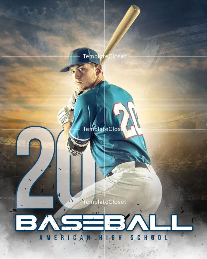 Baseball Lightening Power Sports Photography Poster