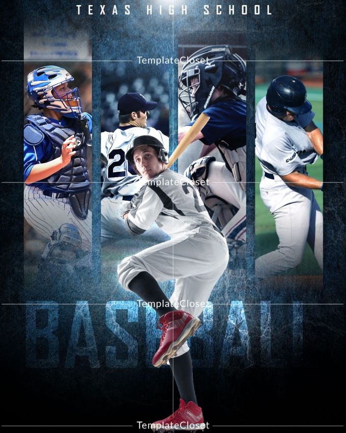 Baseball Lightening Power Sports Photography Poster