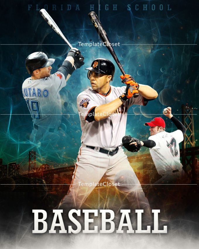 Baseball Lightening Power Sports Photography Poster