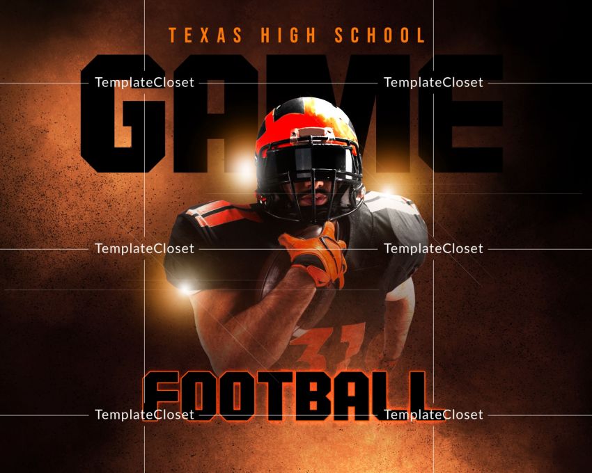 Football Sports Fully Customized Layered Photoshop Template