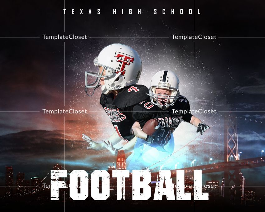 Football Photoshop Photography Template