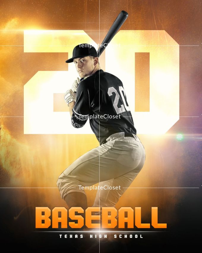 Baseball Memory Mate Photoshop Layered Template