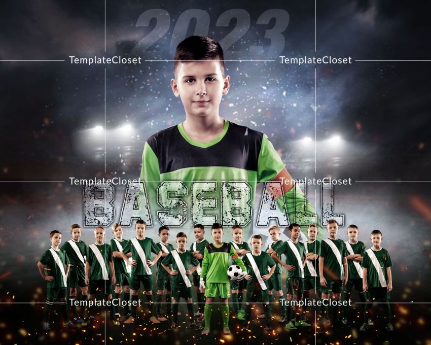 Baseball Lightening Power Sports Photography Poster