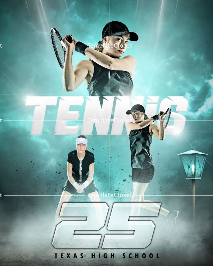 Tennis Sports Customized Photoshop Template