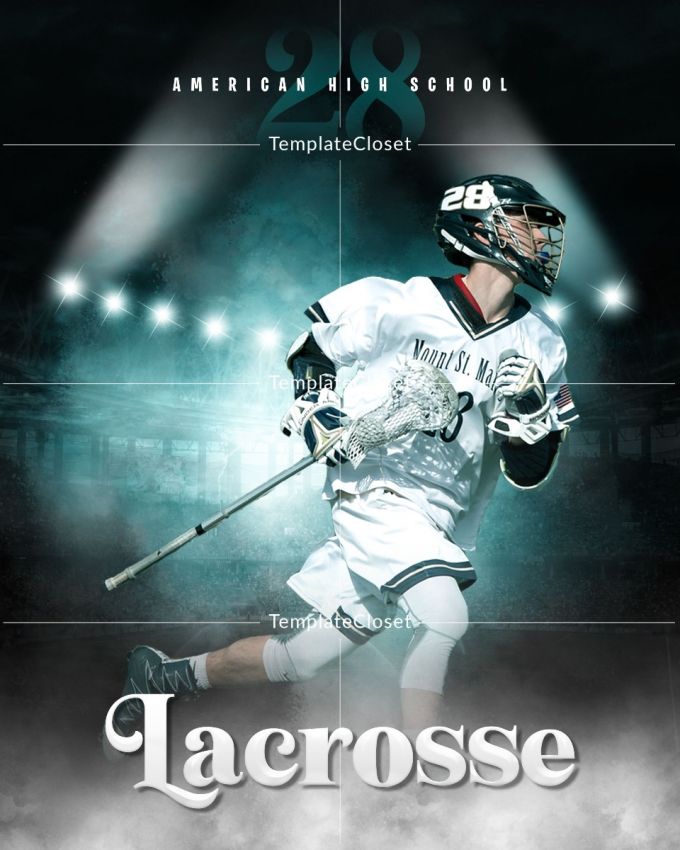 Fully Customized Lacrosse Photoshop Card Template