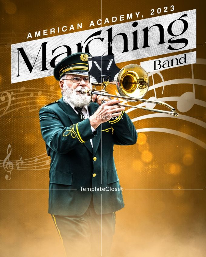 Marching Band Sports Print Ready Photography Poster