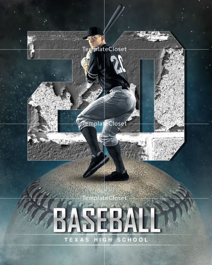 Baseball Lightening Power Sports Photography Poster