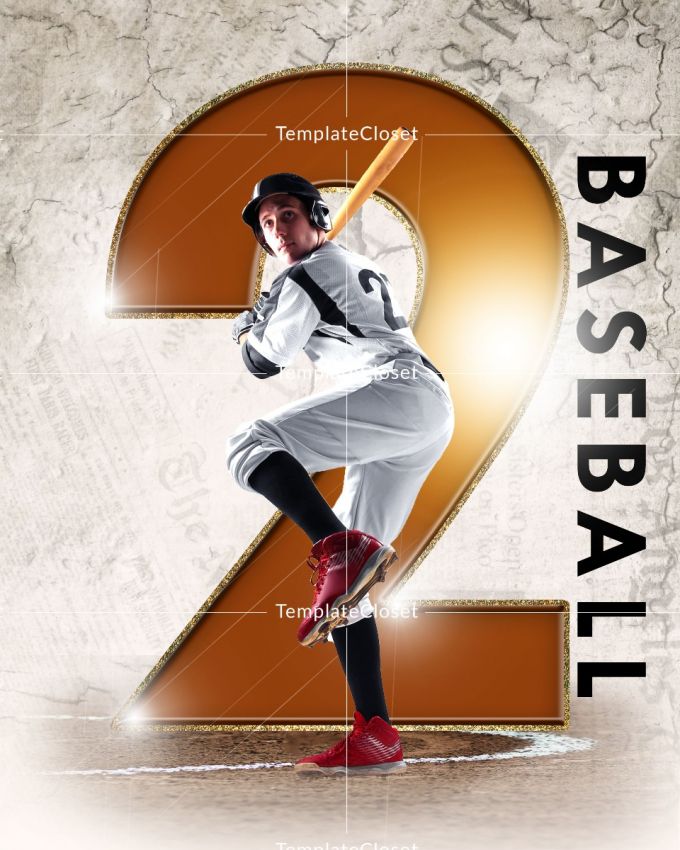 Baseball Lightening Power Sports Photography Poster