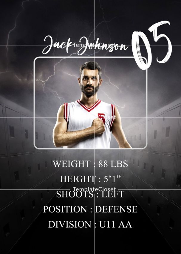 Basketball Print Ready Photoshop Layered Card