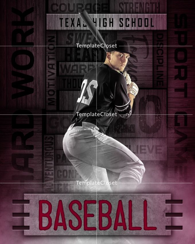 Baseball Lightening Power Sports Photography Poster