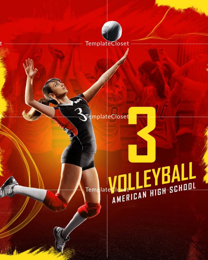 Daniel Thomas - Volleyball Photoshop Layered Template