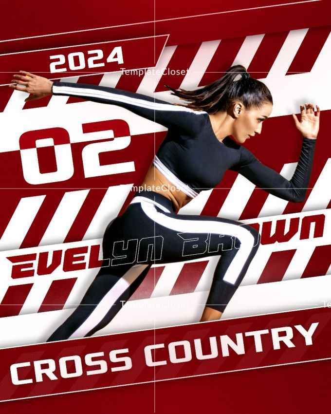 Cross Country Memory Mate Photoshop Template