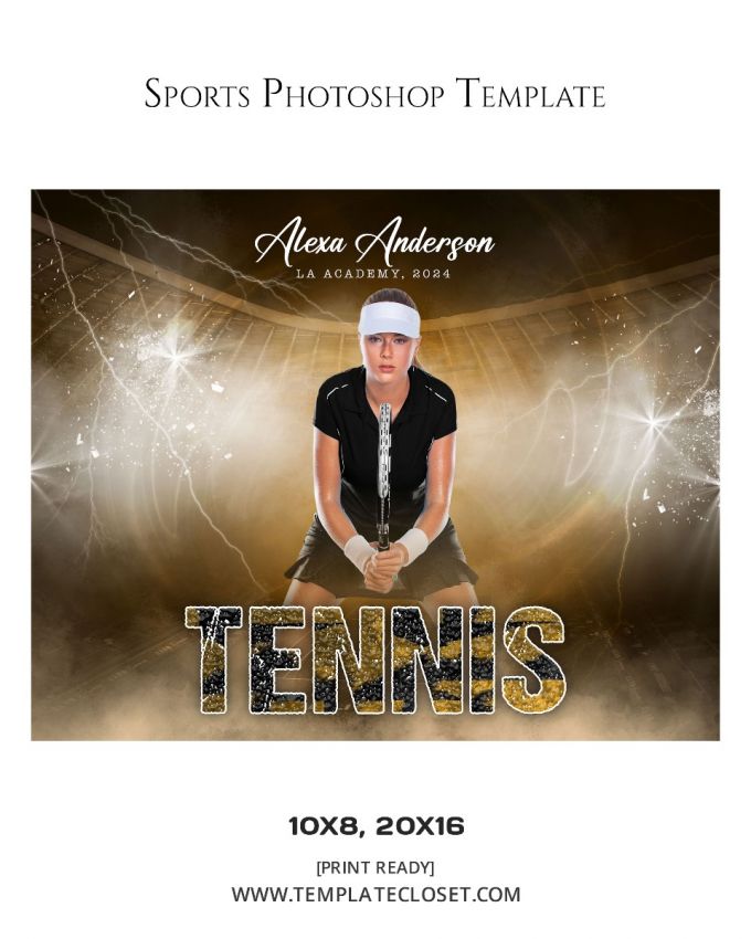 Tennis Sports Customized Photoshop Template