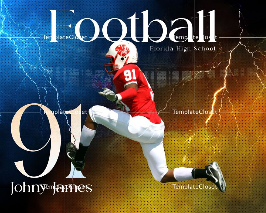 Football Light Effect Photoshop Photography Template