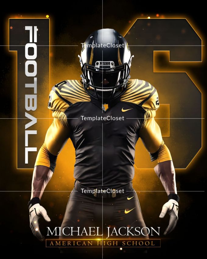 Football Light Effect Photoshop Photography Template