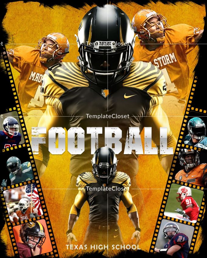 Football Team Photoshop Photography Template