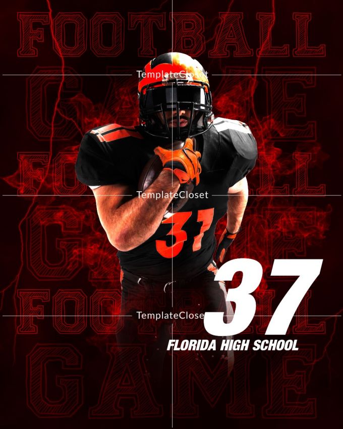 Football Team Photoshop Photography Template