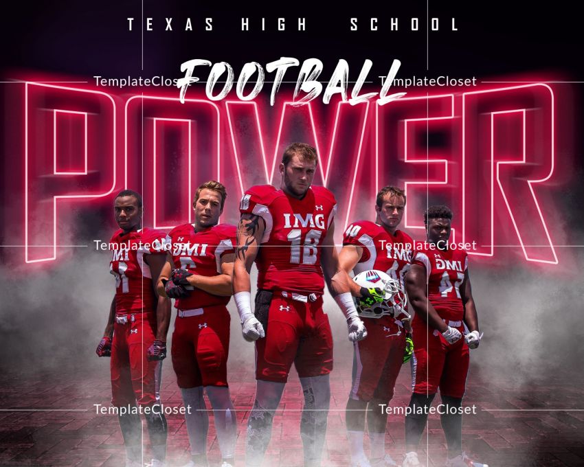 Football Team Photoshop Photography Template