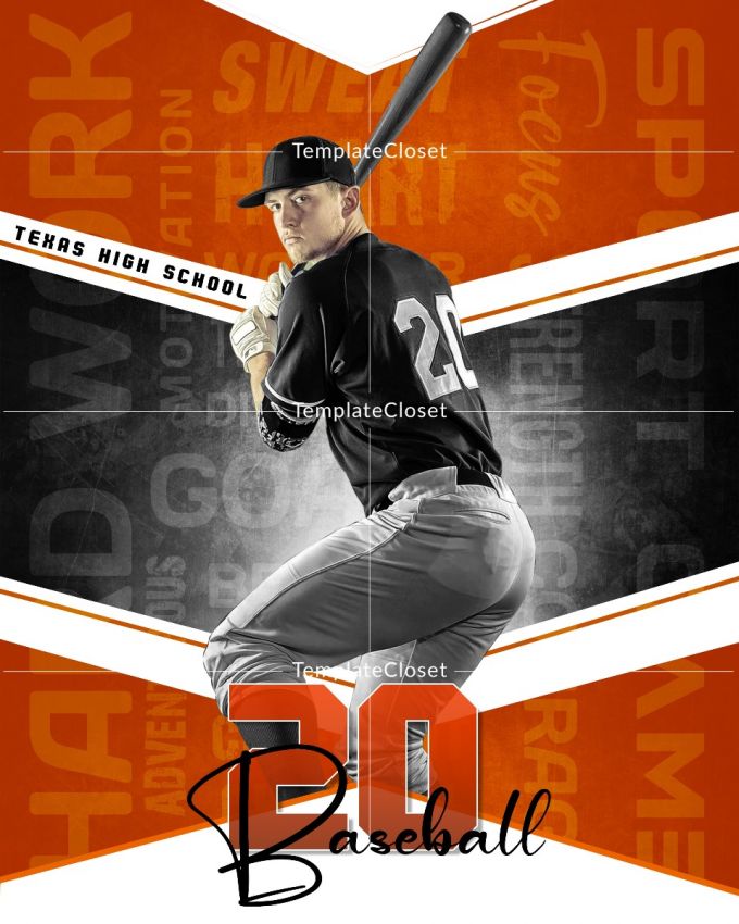Baseball Memory Mate Photoshop Layered Template
