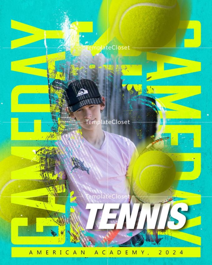 Tennis Sports Customized Photoshop Template