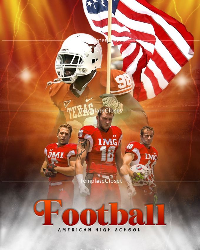 Football Photoshop Photography Template
