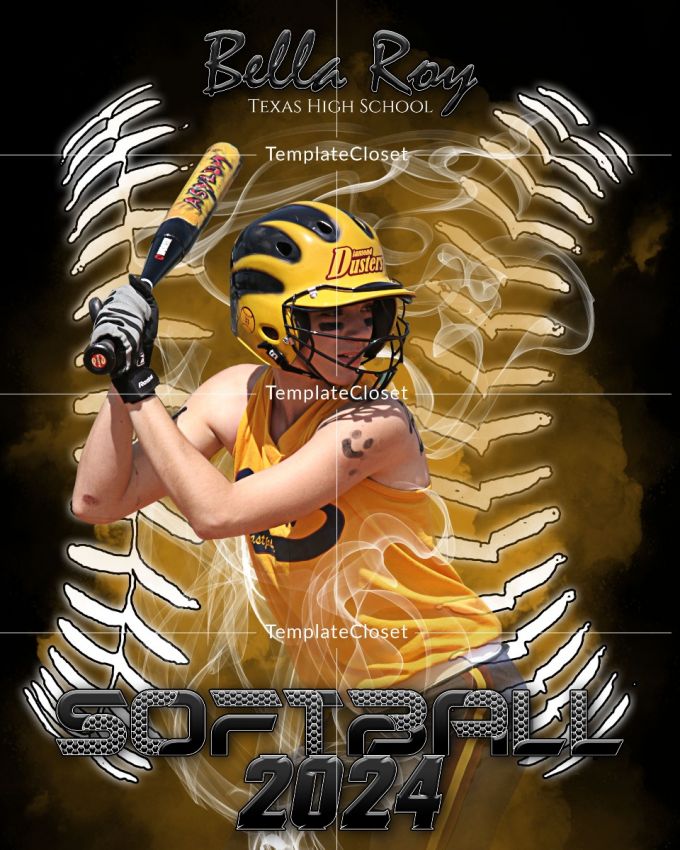 Softball - Customizable Sports Photoshop Template