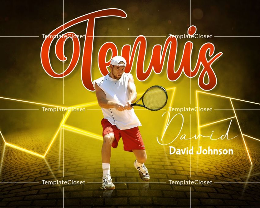 Tennis Sports Customized Photoshop Template