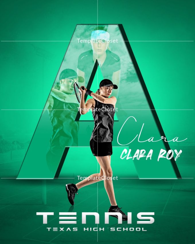 Tennis Sports Customized Photoshop Template