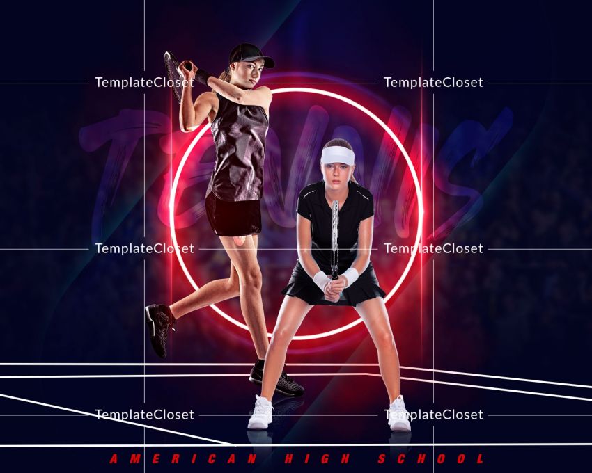 Tennis Sports Customized Photoshop Template