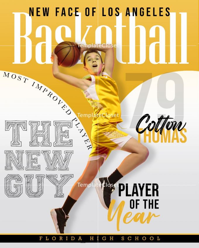 Fully Customized Basketball Magazine Cover