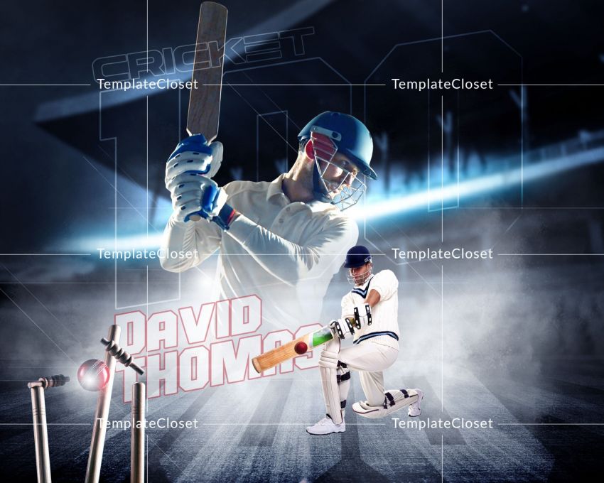 David Thomas - Cricket Memory Mate Photography Template