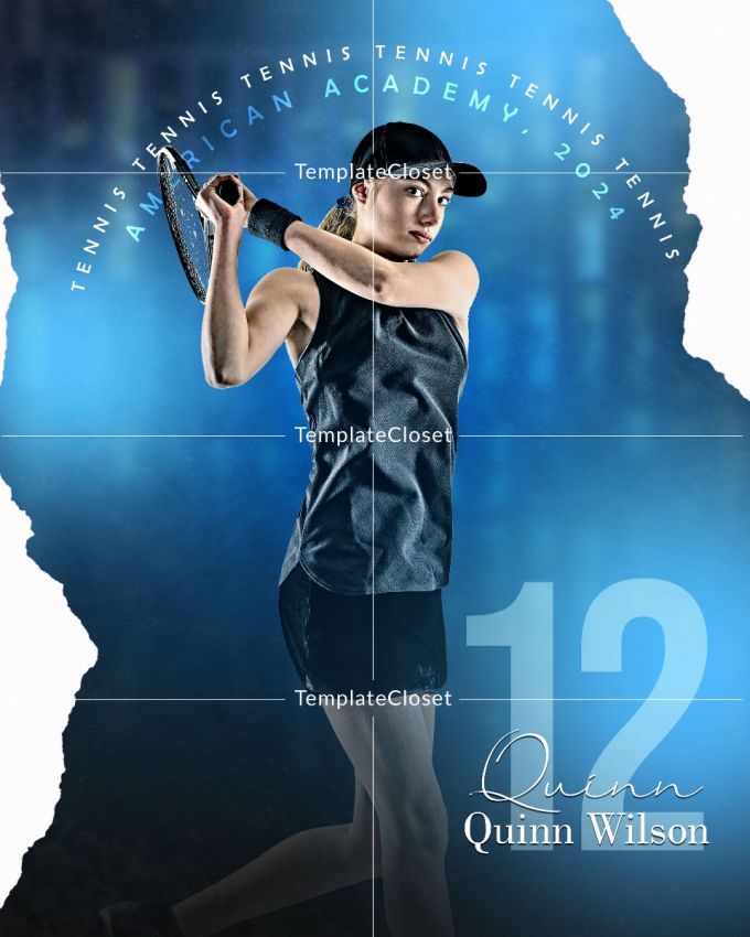 Tennis Sports Customized Photoshop Template